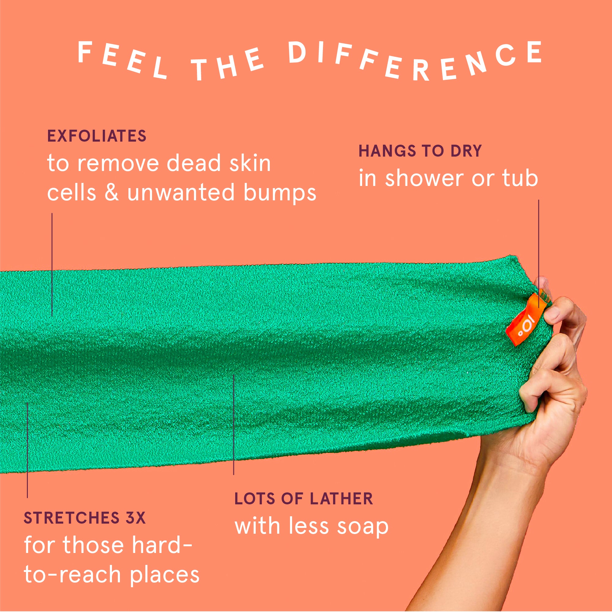 Bath and Body Exfoliating Stretch Cloth – Cleanlogic Body Care
